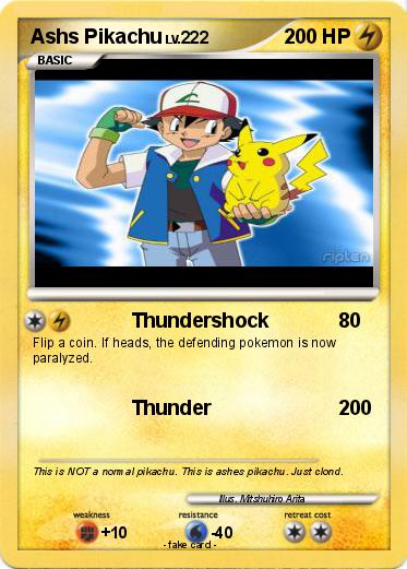 Pokémon Ashs Pikachu 22 22 - Thundershock - My Pokemon Card
