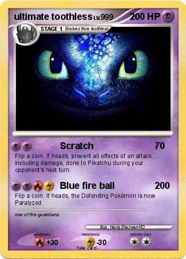 Pokémon ultimate toothless - Scratch - My Pokemon Card