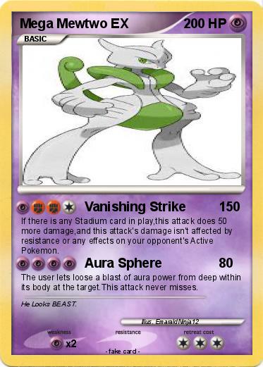 Pokémon Mega Mewtwo EX 38 38 - Vanishing Strike - My Pokemon Card