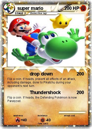 Pokémon super mario 1324 1324 - drop down - My Pokemon Card