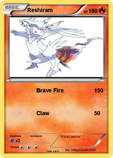 Pokémon Reshiram 5790 5790 - Brave Fire - My Pokemon Card