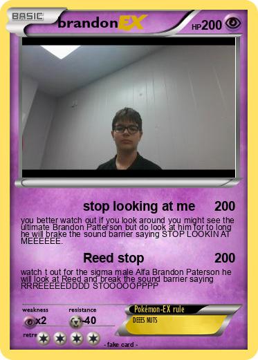Pokémon brandon 669 669 - stop looking at me - My Pokemon Card