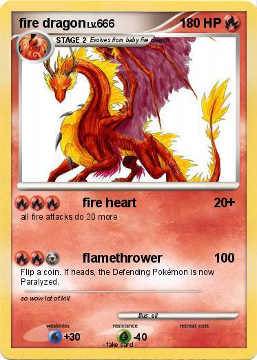 Pokémon fire dragon 620 620 - fire heart - My Pokemon Card