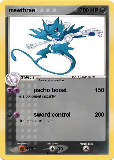 Pokémon mewthree 1139 1139 - pscho boost - My Pokemon Card