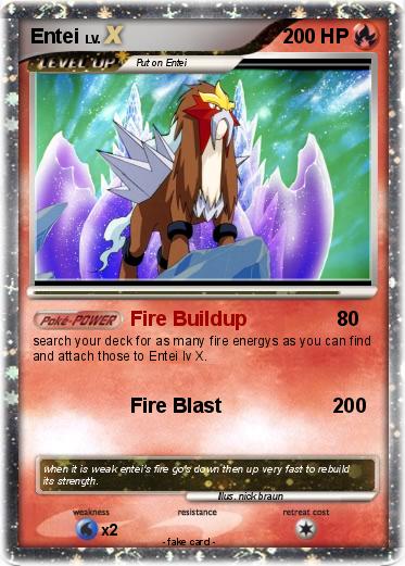 Pokémon Entei 690 690 - Fire Buildup - My Pokemon Card