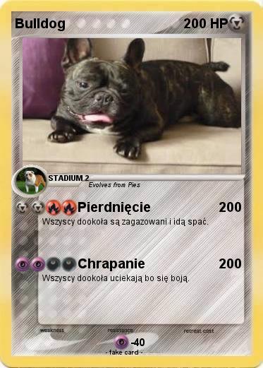 Pokémon Bulldog 177 177 - Pierdnięcie - Twoja własna karta pokemon