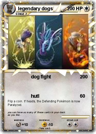 Pokémon legendary dogs 19 19 - dog fight - My Pokemon Card