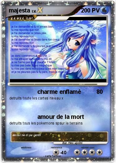 Pokémon majesta - charme enflamé - Ma carte Pokémon