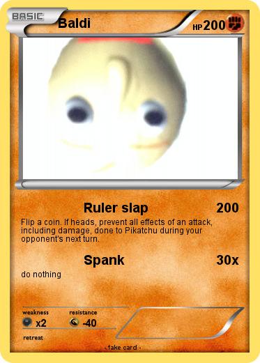 Pokémon Baldi 82 82 - Ruler slap - My Pokemon Card