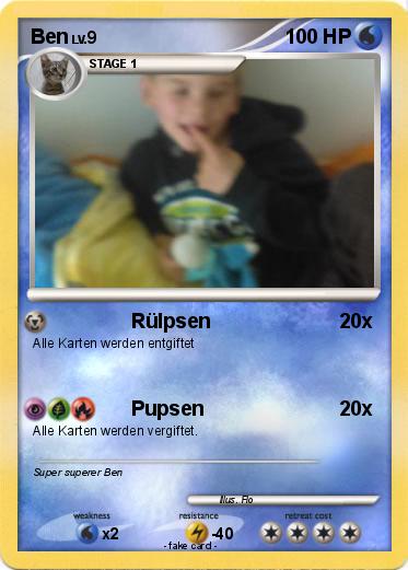 Pokémon Ben 1896 1896 - Rülpsen - My Pokemon Card