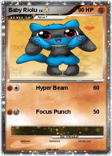 Pokémon Baby Riolu 6 6 - Hyper Beam - My Pokemon Card
