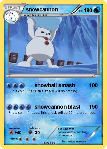 Pokémon snowcannon - snowball smash - My Pokemon Card