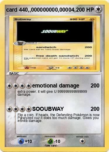 Pokémon card 440 000000000 00004 00004 - emotional damage - My Pokemon Card