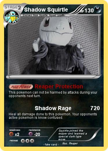 Pokémon Shadow Squirtle 6 6 - Reaper Protection - My Pokemon Card