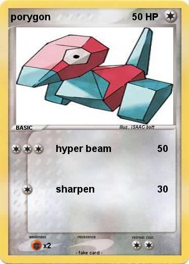 Pokémon porygon 509 509 - hyper beam - My Pokemon Card