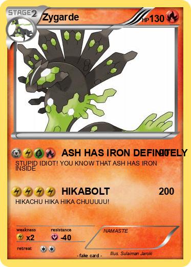 Pokémon Zygarde 1098 1098 - ASH HAS IRON DEFINITELY - My Pokemon Card