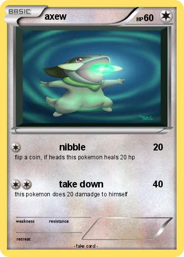 Pokémon axew 297 297 - nibble - My Pokemon Card