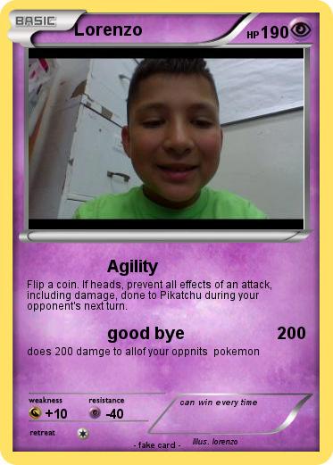 Pokémon Lorenzo 219 219 - Agility - My Pokemon Card