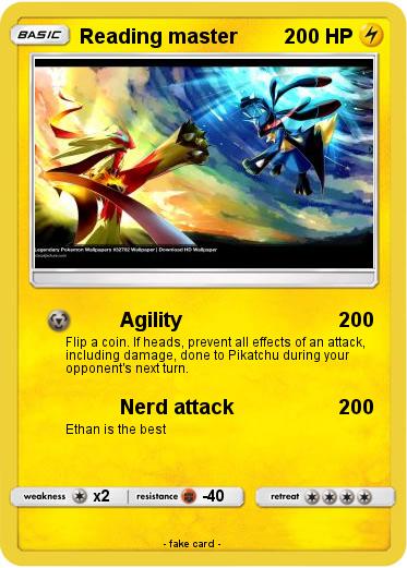 Pokémon Reading master - Agility - My Pokemon Card