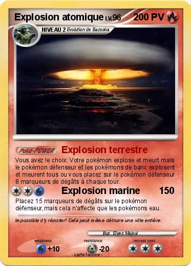 Pokémon Explosion atomique 6 6 - Explosion terrestre - Ma carte Pokémon
