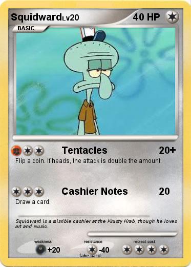 Pokémon Squidward 685 685 - Tentacles - My Pokemon Card