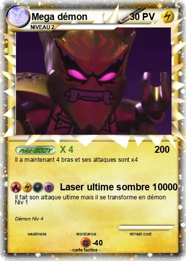 Pokémon Mega demon 7 7 - X 4 - Ma carte Pokémon