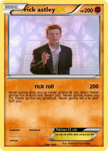 Pokémon rick astley 597 597 - rick roll - My Pokemon Card
