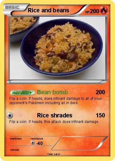 Pokémon Rice and beans - Bean bomb - My Pokemon Card