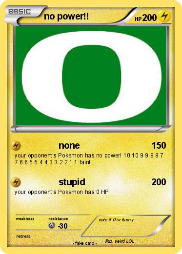 Pokémon no power - none - My Pokemon Card