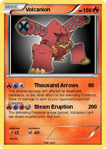 Pokémon Volcanion 40 40 - Thousand Arrows - My Pokemon Card