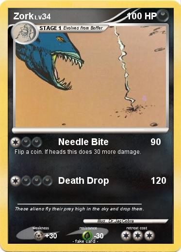 Pokémon Zork 20 20 - Needle Bite - My Pokemon Card