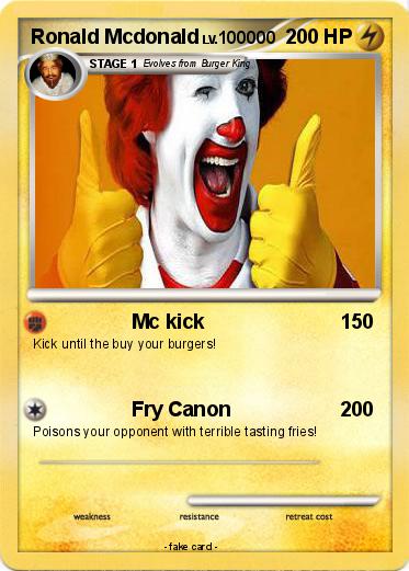 Pokémon Ronald Mcdonald 229 229 - Mc kick - My Pokemon Card