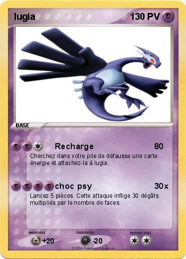 Pokémon lugia 931 931 - Recharge - Ma carte Pokémon