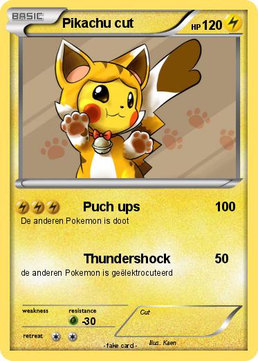 Pokémon Pikachu cut 1 1 - Puch ups - My Pokemon Card
