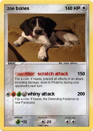 Pokémon zoe bones 1 1 - scratch attack - My Pokemon Card
