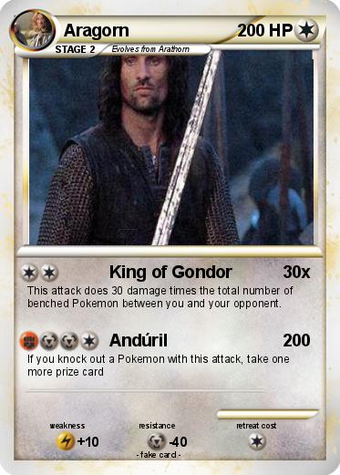 Pokémon Aragorn 141 141 - King of Gondor - My Pokemon Card