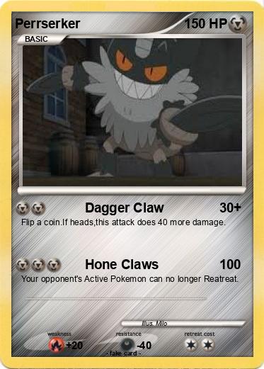 Pokémon Perrserker 2 2 - Dagger Claw - My Pokemon Card