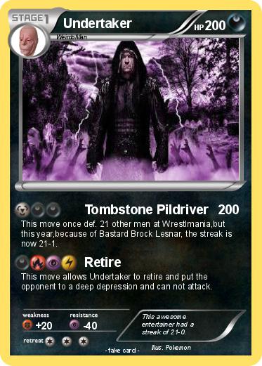 Pokémon Undertaker 862 862 - Tombstone Pildriver - Ma carte Pokémon