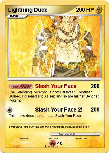 Pokémon Lightning Dude 1 1 - Slash Your Face - My Pokemon Card