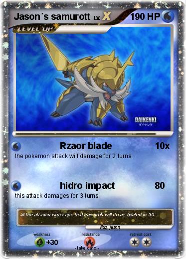 Pokémon Jason s samurott - Rzaor blade - My Pokemon Card