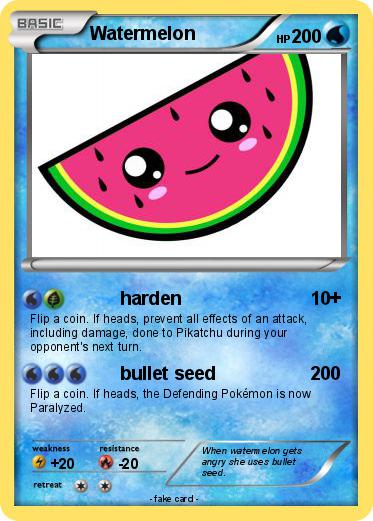 Pokémon Watermelon 135 135 - harden - My Pokemon Card