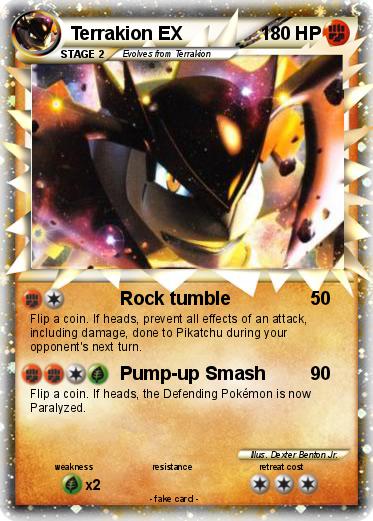 Pokémon Terrakion EX 16 16 - Rock tumble - My Pokemon Card