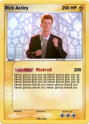 Pokémon Rick Astley 551 551 - Rickroll - My Pokemon Card
