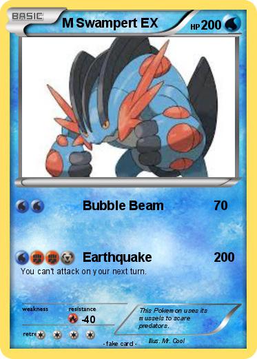 Pokémon M Swampert EX 20 20 - Bubble Beam - My Pokemon Card