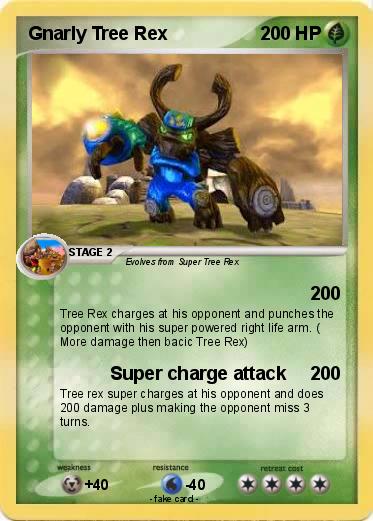 Pokémon Gnarly Tree Rex 4 4 - Super charge attack - My Pokemon Card
