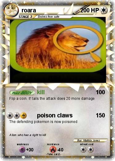 Pokémon roara - kill - My Pokemon Card