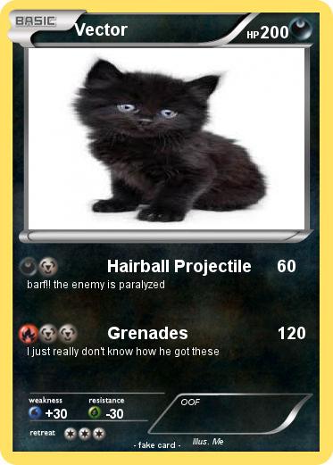 Pokémon Vector 199 199 - Hairball Projectile - My Pokemon Card