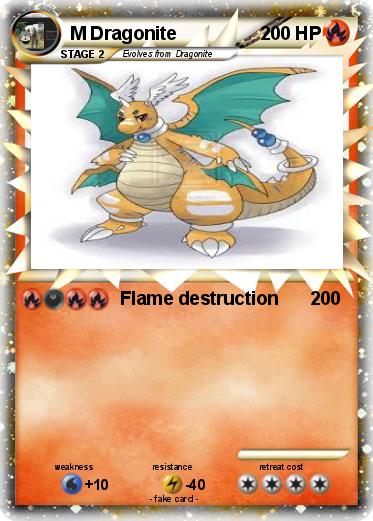 Pokémon M Dragonite - Flame destruction - My Pokemon Card