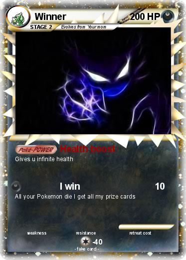 Pokémon Winner 43 43 - Health boost - My Pokemon Card
