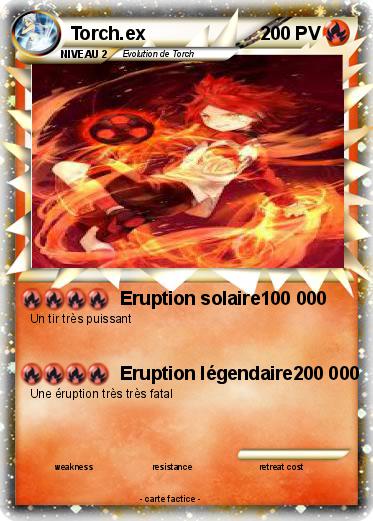 Pokémon Torch ex - Eruption solaire100 000 - Ma carte Pokémon